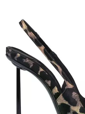 LE SILLA Amelia Leopard-print Slingback Pumps