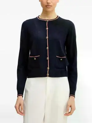 Luisa Spagnoli Martorana Button Pocket Cardigan - Blue
