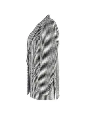 Ami Double-breasted Houndstooth Blazer