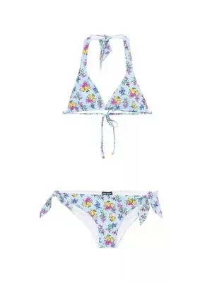 Dolce & Gabbana Floral Bikini - Blue