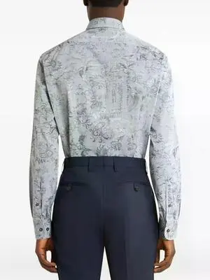 Etro Jacquard Floral Paisley Shirt - Grey