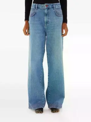 Farm Rio Embroidered-pockets Jeans