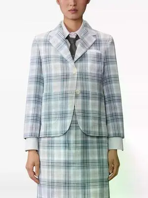 Thom Browne Plaid Single-breasted Blazer