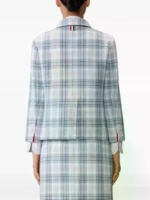 Thom Browne Plaid Single-breasted Blazer