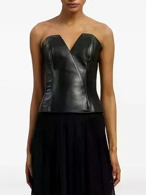 Ralph Lauren V-neck Lambskin Top