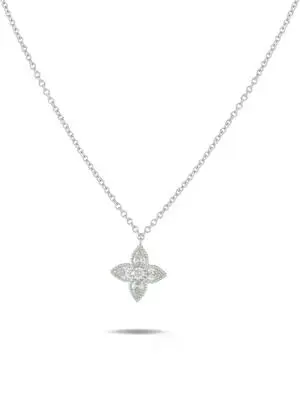 LB EXCLUSIVE Diamond Quatrefoil Necklace - Silver