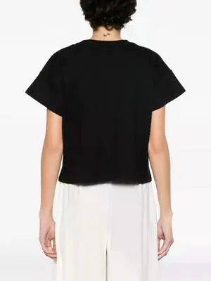 Elisabetta Franchi Text-graphic T-shirt - Black