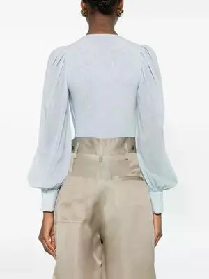 Alberta Ferretti V-neck Pleated Top