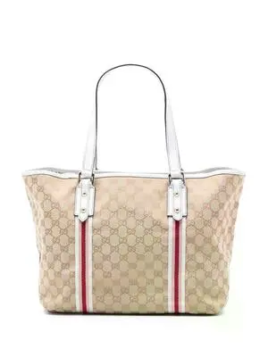 Gucci Large Gg Canvas Jolicoeur Tote Bag - Brown