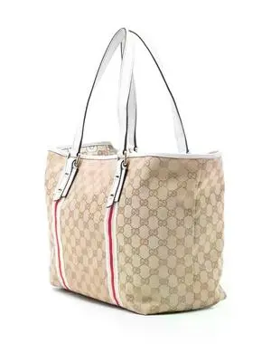 Gucci Large Gg Canvas Jolicoeur Tote Bag - Brown