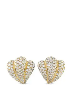 LB EXCLUSIVE 18k Yellow Diamond Shell Earrings - Gold
