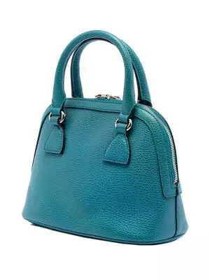 Gucci Calfskin Gg Charm Dome Satchel - Blue