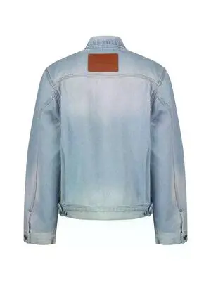 Victoria Beckham Logo-patch Denim Jacket - Blue