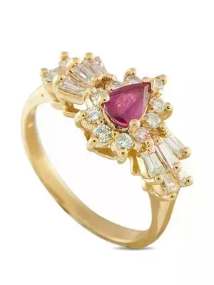 LB EXCLUSIVE Ruby And Diamond Ring - Gold