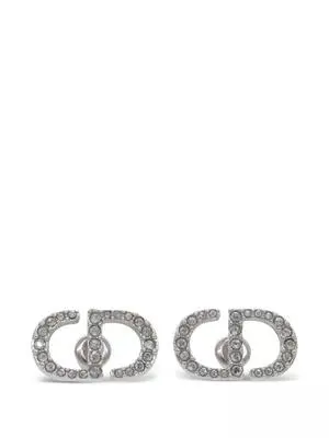 Dior Gemstone Stud Earrings - Silver