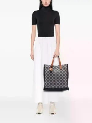 Celine 2011 Macadam Canvas Vertical Tote Bag