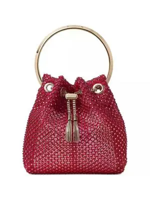 JIMMY CHOO Crystal Mesh Top-handle Bag