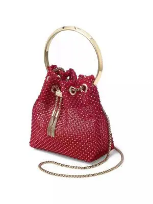 JIMMY CHOO Crystal Mesh Top-handle Bag