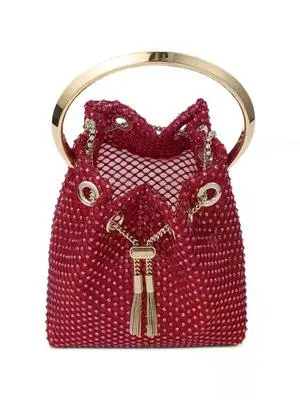 JIMMY CHOO Crystal Mesh Top-handle Bag