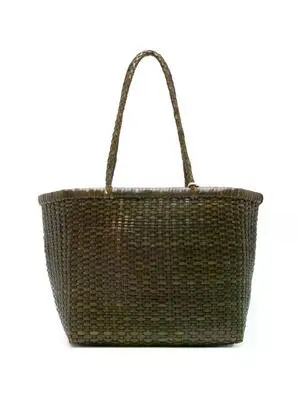Dragon Diffusion Small Grace Basket Woven Tote Bag - Green