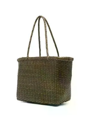 Dragon Diffusion Small Grace Basket Woven Tote Bag - Green