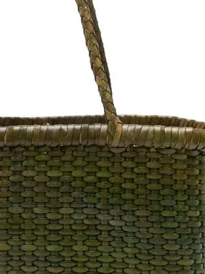 Dragon Diffusion Small Grace Basket Woven Tote Bag - Green