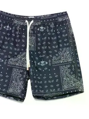 Eleventy Paisley-print Swim Shorts - Blue