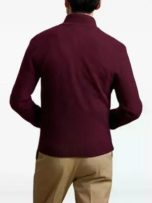 Ralph Lauren Purple Label Birdseye Quarter-zip Sweater - Red