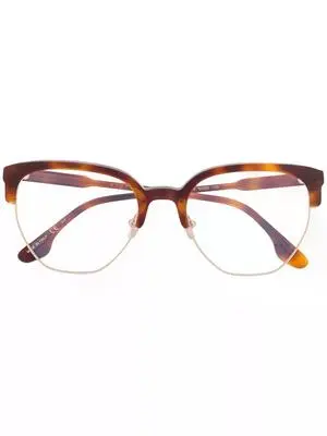 Victoria Beckham Clubmaster Frame Glasses - Gold