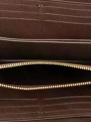LOUIS VUITTON 2018 Damier Ebene Zippy Wallet Long Wallets - Brown