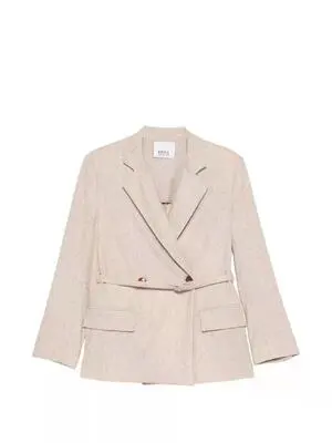 Erika Cavallini Belted Double-breasted Blazer