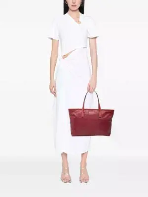 Gucci Gg Imprime Coated Canvas Tote Bag - Red