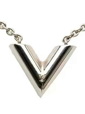 LOUIS VUITTON Essential V Supple Necklace - Silver