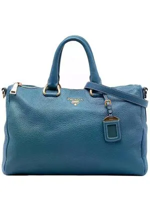 Prada Vitello Daino Zip Top Satchel