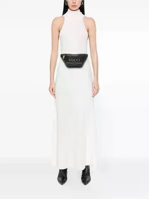 Gucci Small Grained Calfskin Logo Belt Bag - Black