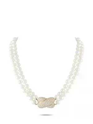 LB EXCLUSIVE Diamond And Pearl Necklace - Gold