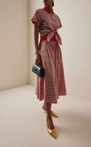Rosie Assoulin Exclusive Pleated Silk-blend Full Midi Skirt