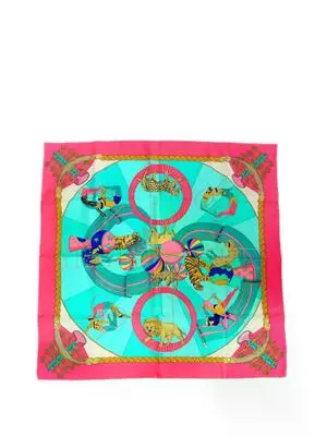 Hermès 1990-2010 Circus Silk Scarf Scarves - Blue