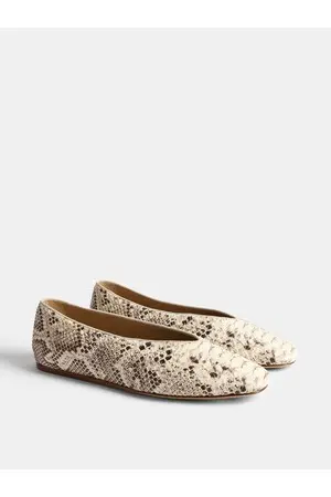Le Monde Beryl Classic Regency Roccia Leather Snake Effect Slipper