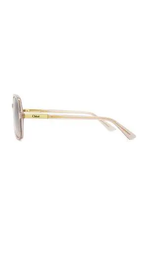 Chloé Judy Aviator Sunglasses - Beige