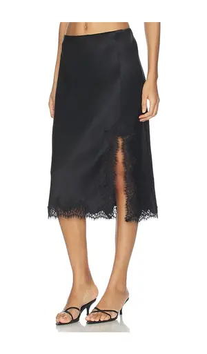L'Agence Tico Lace Midi Skirt