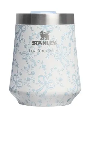 STANLEY X Loveshackfancy The Reserve Wine Tumbler Set Of 2 In Baby Blue - Coquette Bow Winter Ice