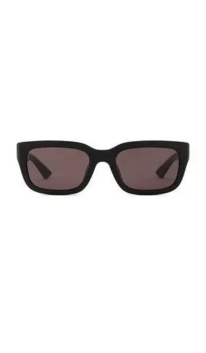 Bottega Veneta Rectangular Sunglasses - Black & Grey