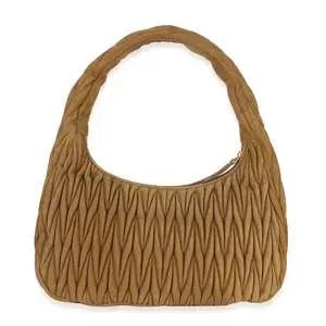Miu Miu Suede Matelasse Wander Hobo - Brown