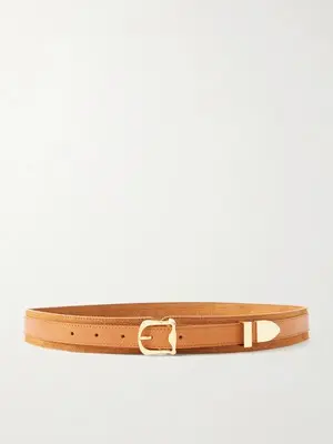 Giuliva Heritage Steven Suede And Leather Waist Belt - Brown