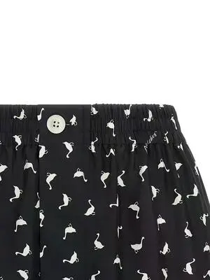 Moschino Printed Silk Twill Shorts - Black