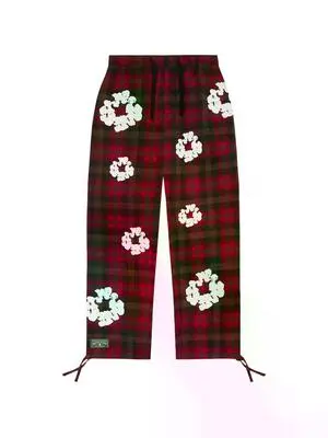 DENIM TEARS Wreath Checked Trousers - Red