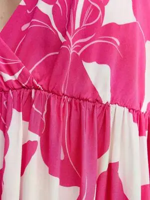 MARC AUREL Floral-print V-neck Maxi Dress