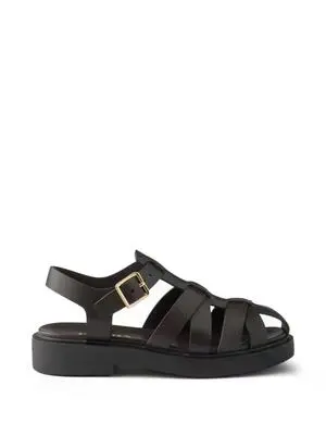 Prada Leather Fisherman's Sandals