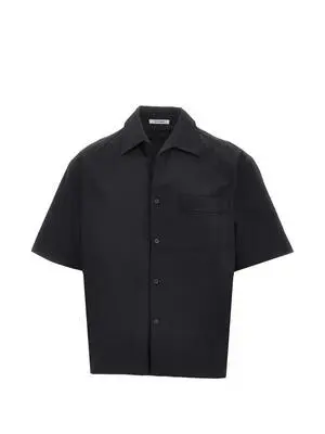 ENTIRE STUDIOS Patch-pocket Pajama Shirt - Black